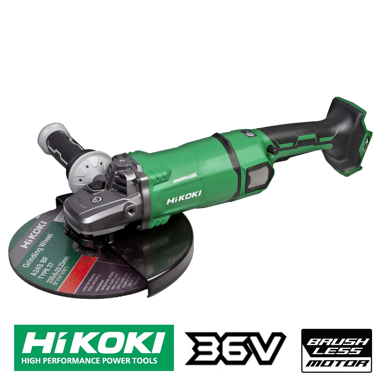 Hikoki 36V Tools: Hikoki 36V 230mm Safety Angle Grinder Bare Tool