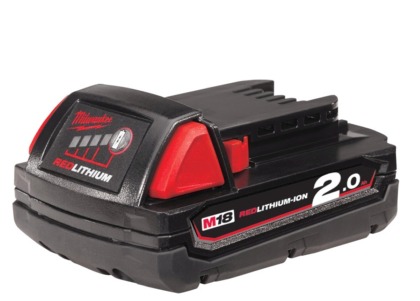M18 Batteries and Chargers: Milwaukee 18 Volt 2 Amp Red Lithium Ion Battery