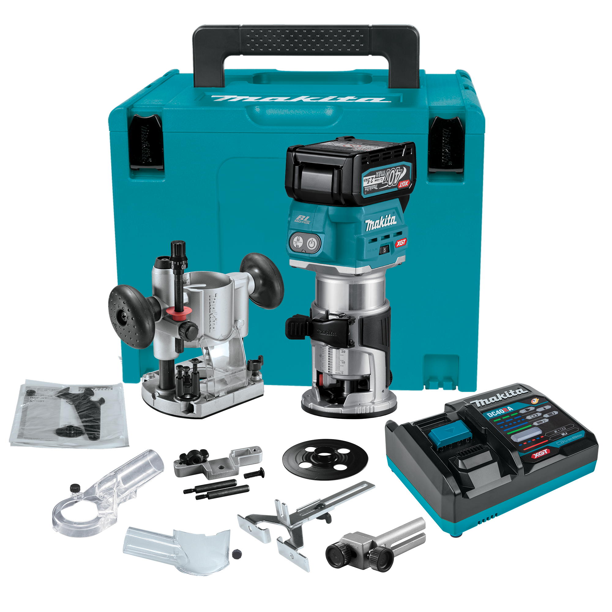MAKITA 40 Volt XGT: Makita 40V AWS Laminate Trimmer 2.5Ah Kit